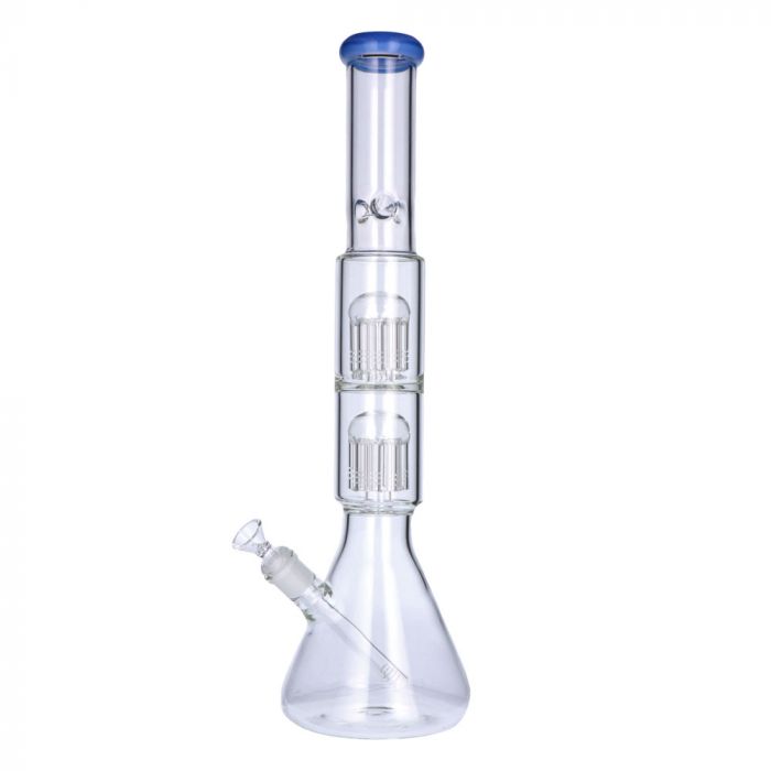 Buy 20" Double Tree Perc Glass Beaker Water Pipe | Elyxr