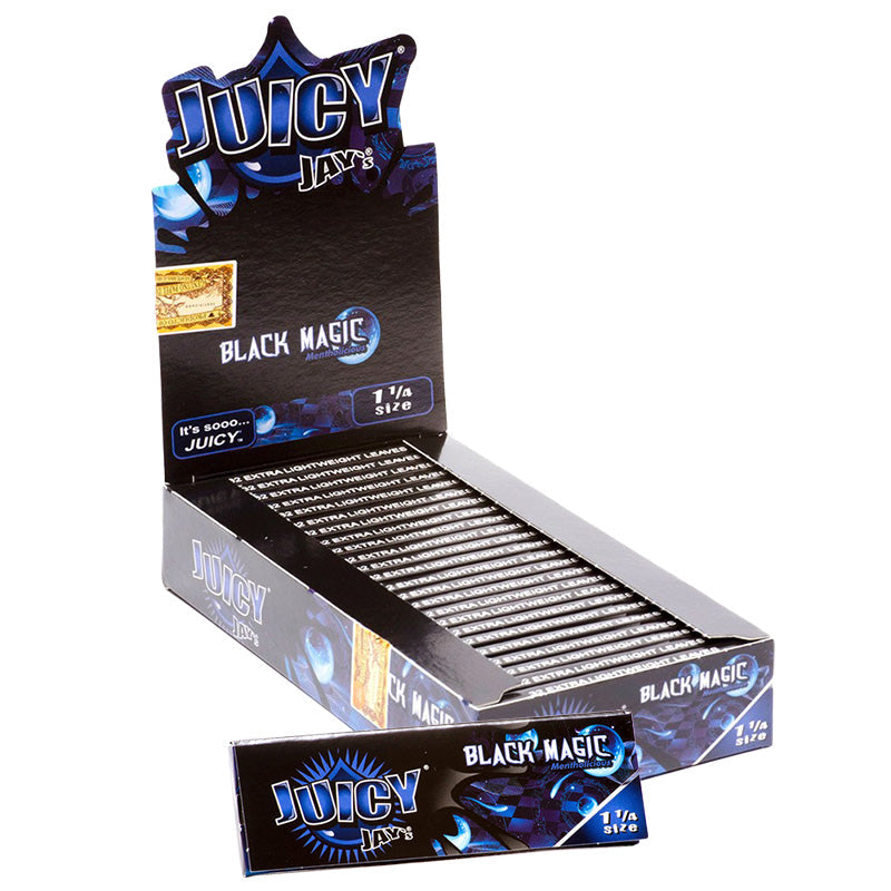 Juicy Jay's 1 1/4" Size Rolling Paper Black Magic Flavor | ELYXR
