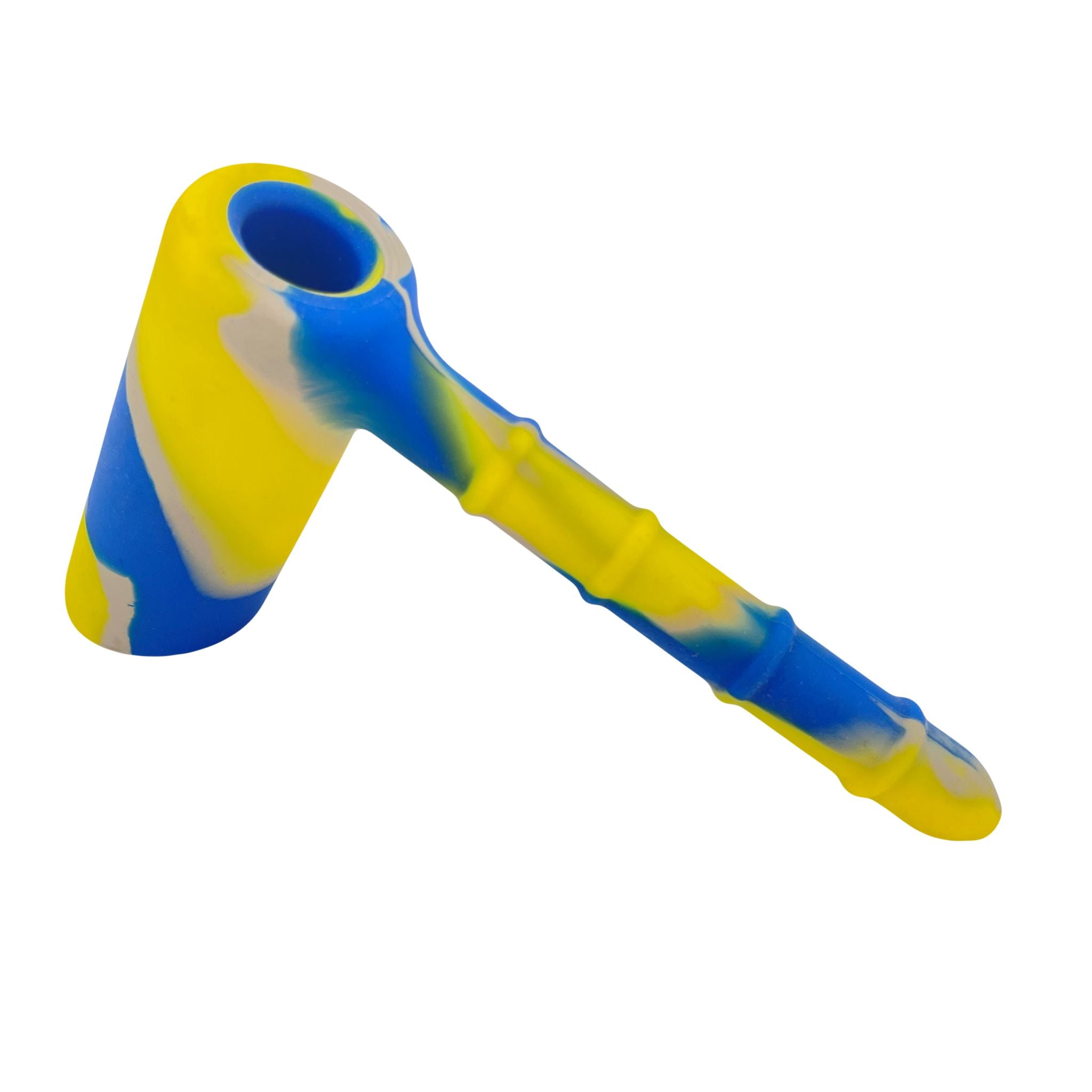 7" Silicone Hammer Bubbler w/ 18mm Glass Bowl - Elyxr