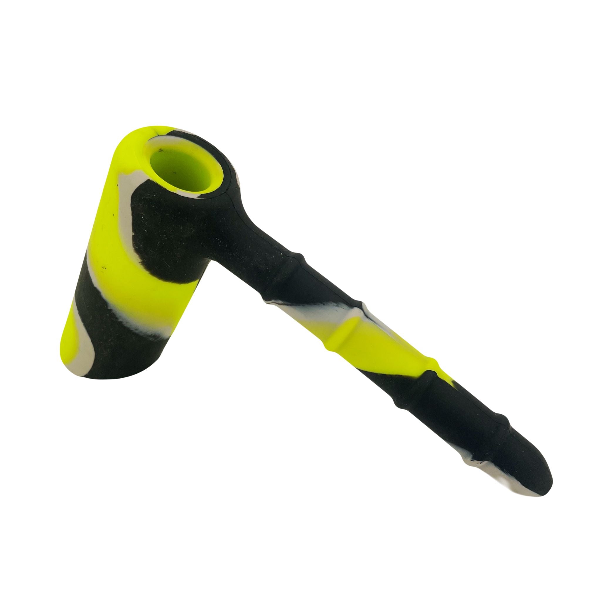 7" Silicone Hammer Bubbler w/ 18mm Glass Bowl - Elyxr