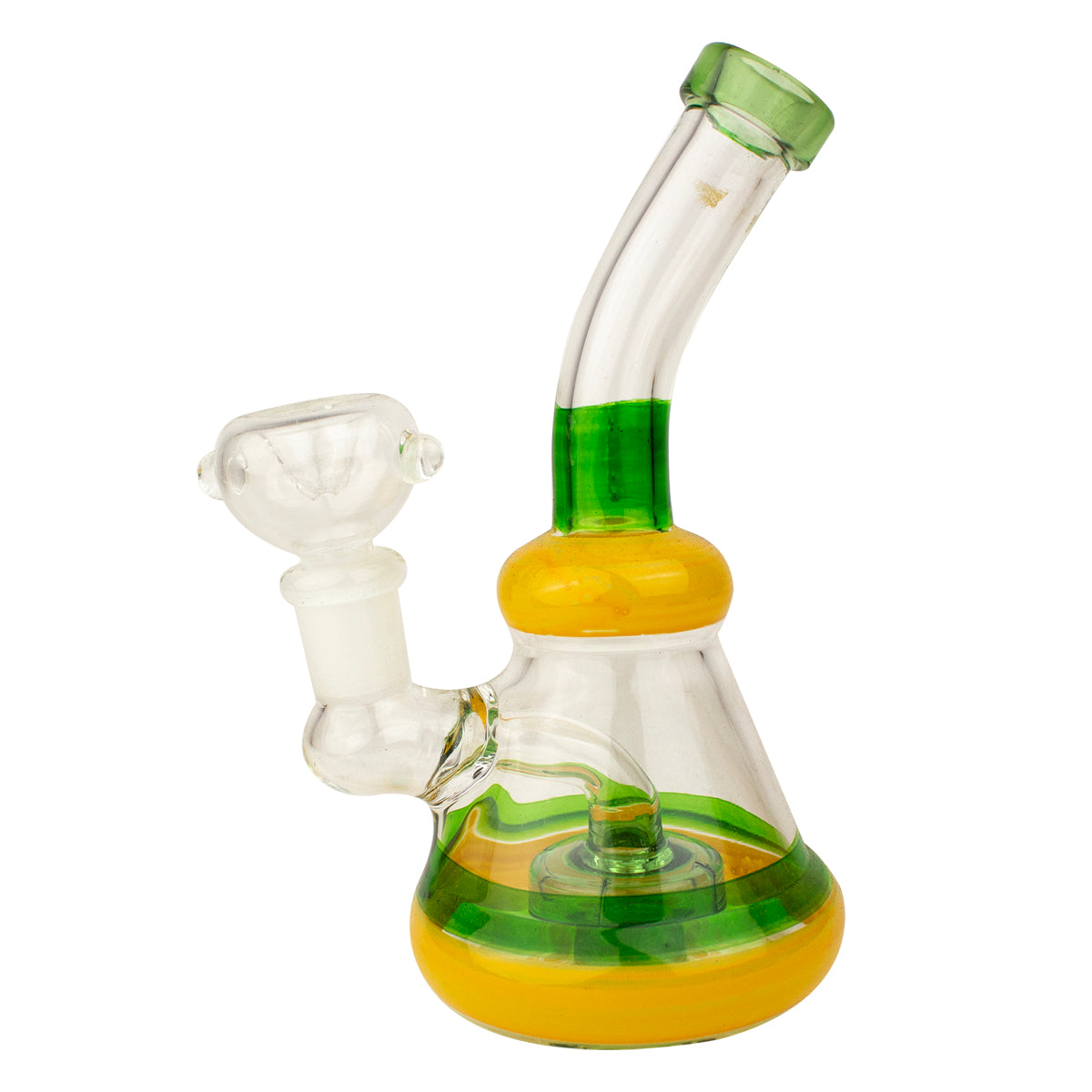 Buy 8" Clear Beaker Bent Glass Water Pipe | Elyxr