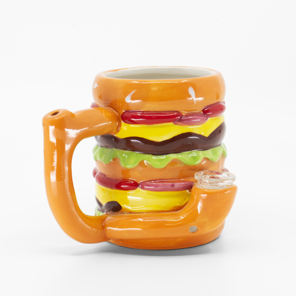 Hamburger Mug Bong | Ceramic Cheeseburger Bong Cup