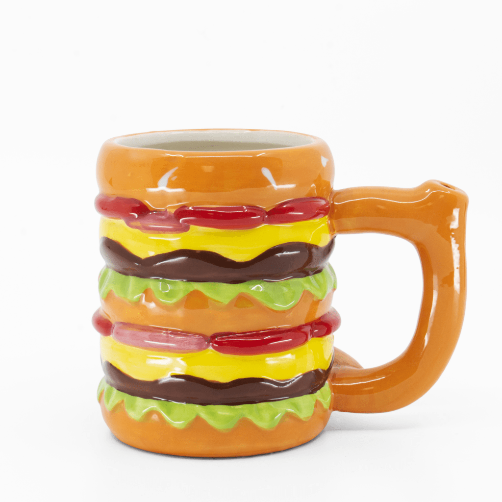 Hamburger Mug Bong | Ceramic Cheeseburger Bong Cup